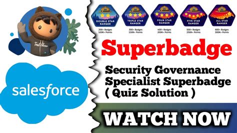Security Governance Specialist Superbadge Salesforce Trailhead Quiz Silution Youtube