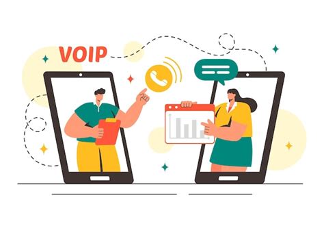 Premium Vector Voip Or Voice Over Internet Protocol Vector