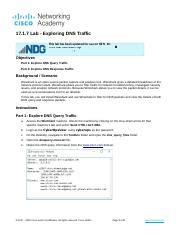 Exploring DNS Traffic Using Wireshark For Network Analysis Course Hero