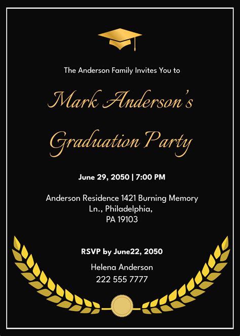 Free Graduation Invitation Templates Editable And Printable