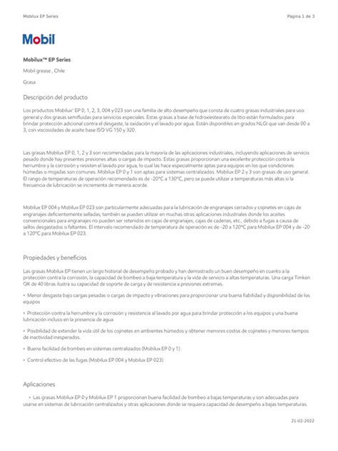 2 6 Grasa Nlgi 3 Mobil Signed Pdf Rodamiento Mecánico Líquidos