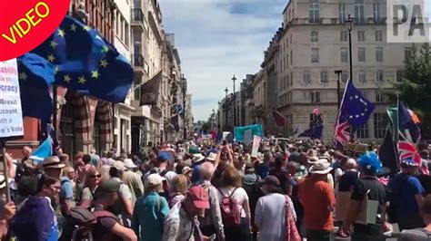 London Anti Brexit March Protesters Walk Through Capital On 2nd