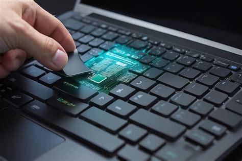 Premium Photo Hacker Prints A Code On A Laptop Keyboard To Break Into