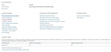 Create A Content Type Using Sharepoint 2010 Ui