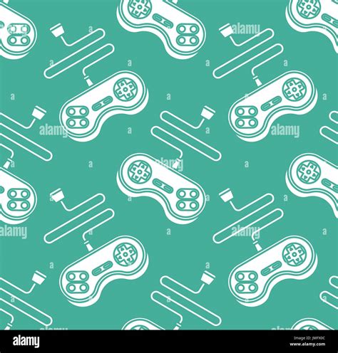 Joystick Seamless Pattern Gamepad Ornament Videogame Controller