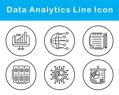 Data Analytics Vector Icon Set 21457819 Vector Art At Vecteezy