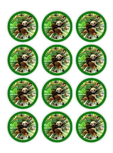 12 PRE CUT EDIBLE Kung Fu Panda 4 Cupcake Toppers 2 20 PicClick UK