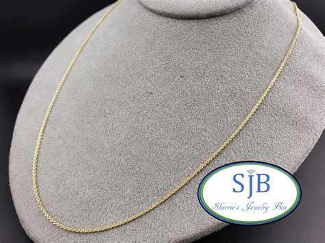 14k Yellow Gold Chains Long Cable Chains 14k Yellow Gold 14mm Round