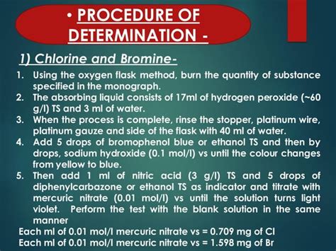 Oxygen Flask Combustion Method Ppt Pdf