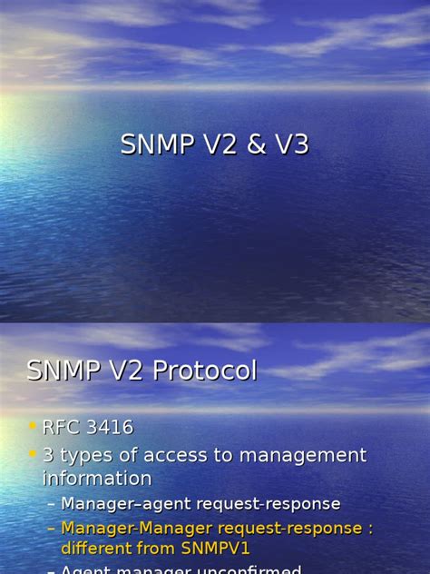 Snmp V2 And V3 Pdf Information Technology Management Network Architecture