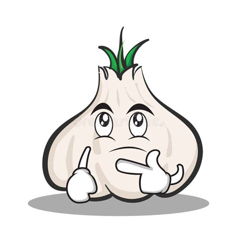 Nuevo Personaje De Dibujos Animados Ajo Con Expresión Triste