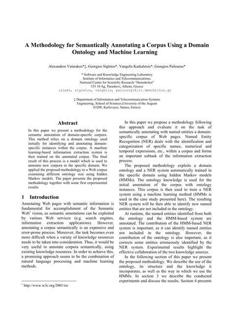 Pdf A Methodology For Semantically Annotating A Corpus Using A Domain