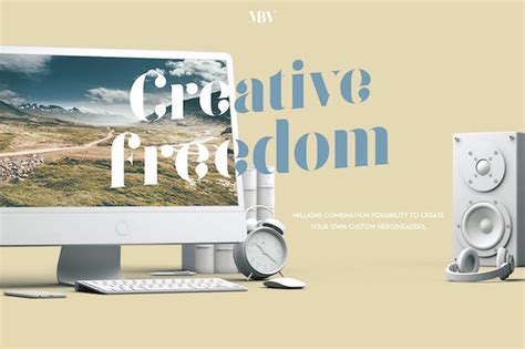 3d hero and header constructor design shack