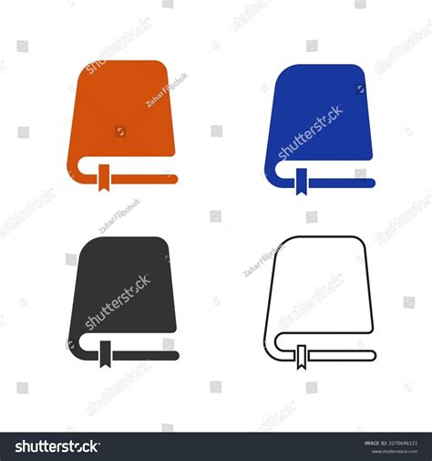 Open Book Icon Library Symbol Set Stock Vector Royalty Free