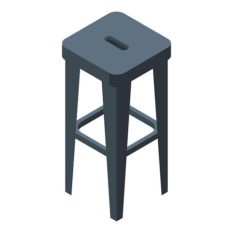 Premium Vector Black Bar Stool Icon Isometric Vector Modern Chair