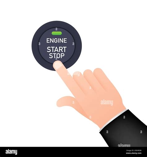 Car Starting Button Stock Vector Images Alamy