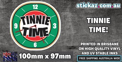 Tinnie Time Sticker Decal Meme Sticker Aussie Car 4x4 4wd Beer Man