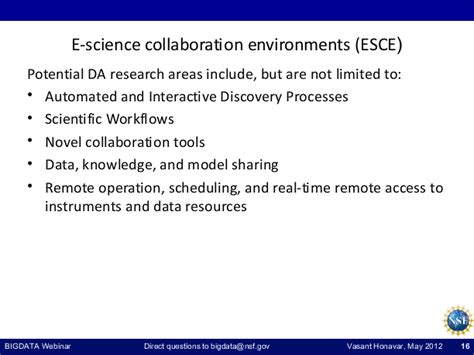 NSF NIH Hold Joint Webinar On BIGDATA Solicitation CCC Blog