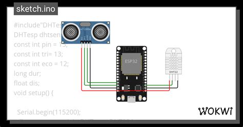 Ajithultrasonicdh2è Wokwi Esp32 Stm32 Arduino Simulator