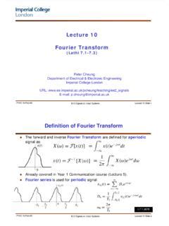 Lecture Fourier Transform Lecture Fourier Transform Pdf PDF PRO