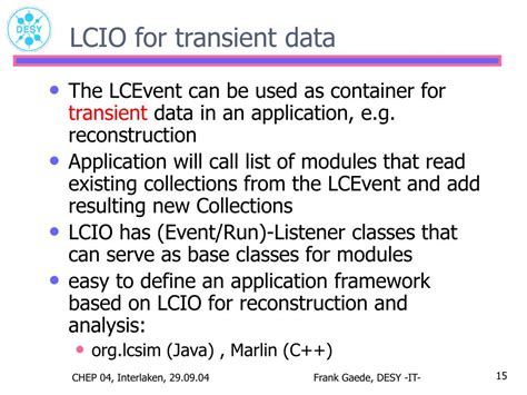 ppt lcio a persistency framework and data model for the linear