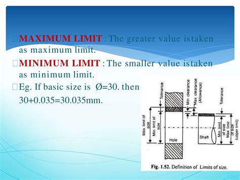 PPT LIMITS FITS TOLERANCES SURFACE ROUGHNESS PowerPoint Presentation ID 610959