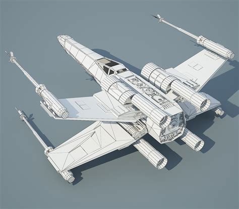 Game Ready X Wing 3d Services For Games Virtual And Augmented