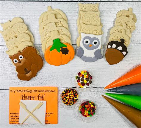 Fall Cookie Decorating Kit Fall Diy Cookie Kit Includes Etsy