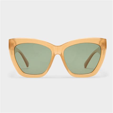 Vamos Caramel Female Cat Eye Sunglasses Le Specs