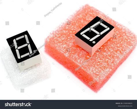 Seven Segment Indicators Inserted Into White Stock Photo 2190549831