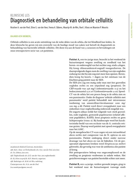 2017 Orbitale Cellulitis Ntvg Pdf