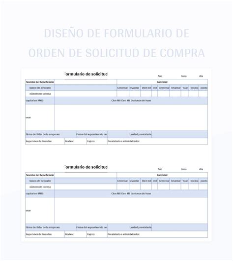 Plantilla De Excel Formulario De Solicitud De Compra De Material