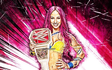 Sasha Banks Wwe Grunge Art American Wrestlers Wrestling Imagenes