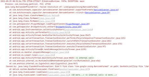 Android Crash On App Start Issue Capacitor Community Barcode