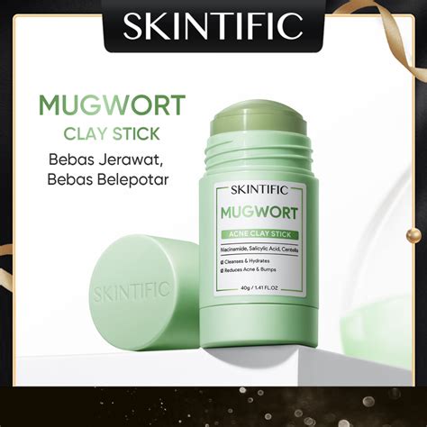 Jual Skintific Mugwort Acne Clay Stick 40g Acne Masker Wajah Berjerawat