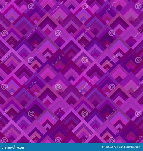 Purple Geometric Diagonal Square Mosaic Tile Pattern Background Stock Vector Illustration Of