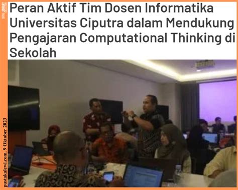 Peran Aktif Tim Dosen Informatika Universitas Ciputra Dalam Mendukung Pengajaran Computational