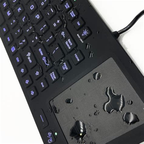 Dsi Industrial Waterproof Backlit Keyboard With 2 In 1 Trackpad Ikb700bl