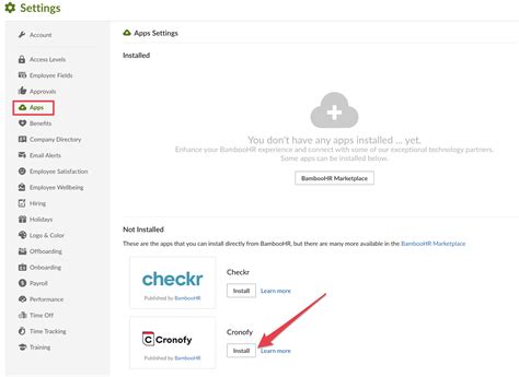 BambooHR Integrations Cronofy Docs