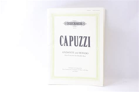 Capuzzi Andante And Rondo From Concerto For Double Bass Sheet Music