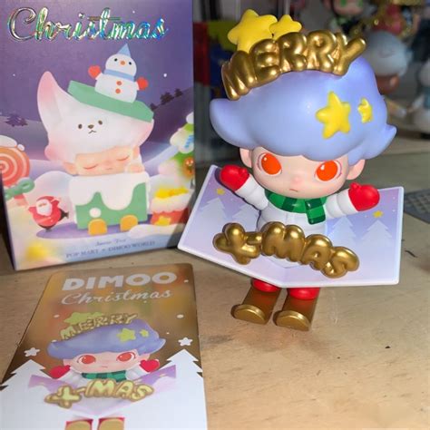 【ของแท้】popmart Dimoo Christmas Series 2020 ชุดกล่องสุ่ม ตุ๊กตาฟิกเกอร์