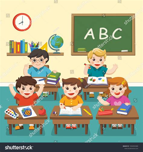 Happy Students In Classroom