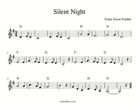 Silent Night Printable Sheet Music 3468 Hot Sex Picture