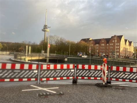 Sperrung Waldwiesenkreisel Baustelle We Love Kiel