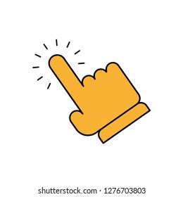 Clicking Finger Icon Hand Pointer Vector Stock Vector Royalty Free