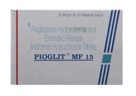 Pioglitazone Hydrochloride And Extended Release Metformin Hydrochloride Tablets 5 Strips Of 10