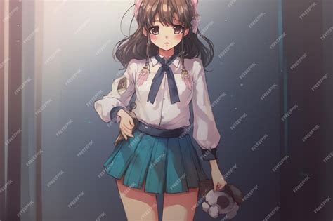 Premium Ai Image Beautiful And Cute Anime Girl Innocent Anime Teenage