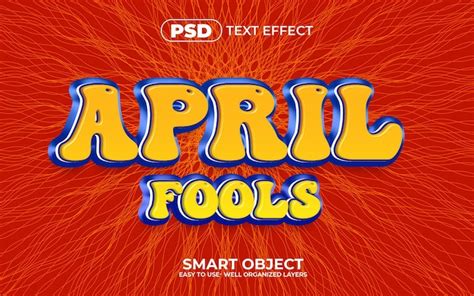 Premium Psd Psd April Fools Day Text Effet
