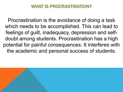 procrastination pdf