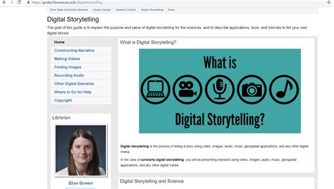 Academic Librarians Supporting Digital Storytelling In The Sciences